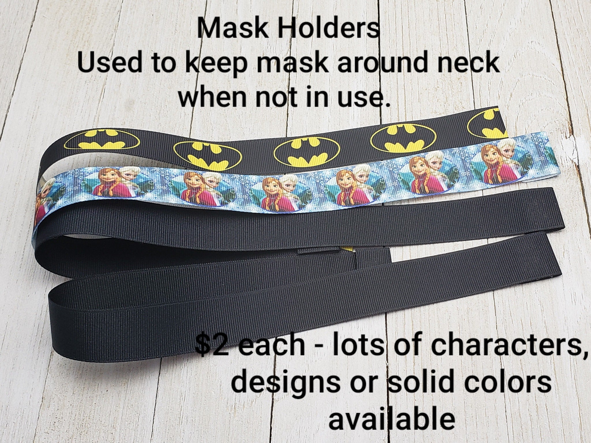 Character Mask Holders | Marie's Ribbon Creations